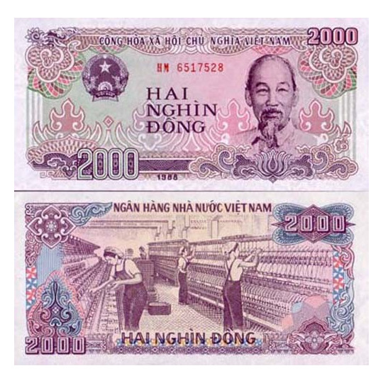P.107 Vietnam Nord - Billet de 2000 Dong