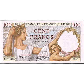 100 Francs Sully 1939/1942 - qualité courante
