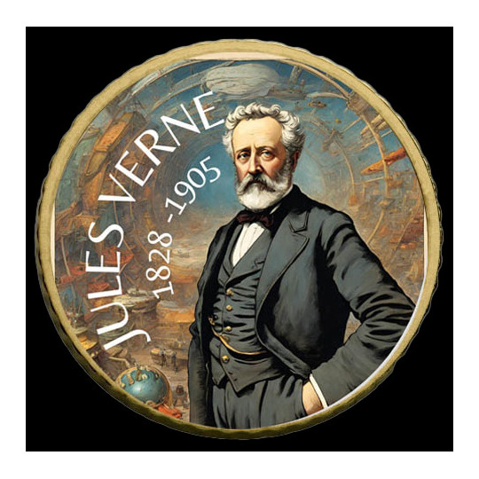 Série complète 50 cts commémorative domée couleurs 2023 – Jules Verne